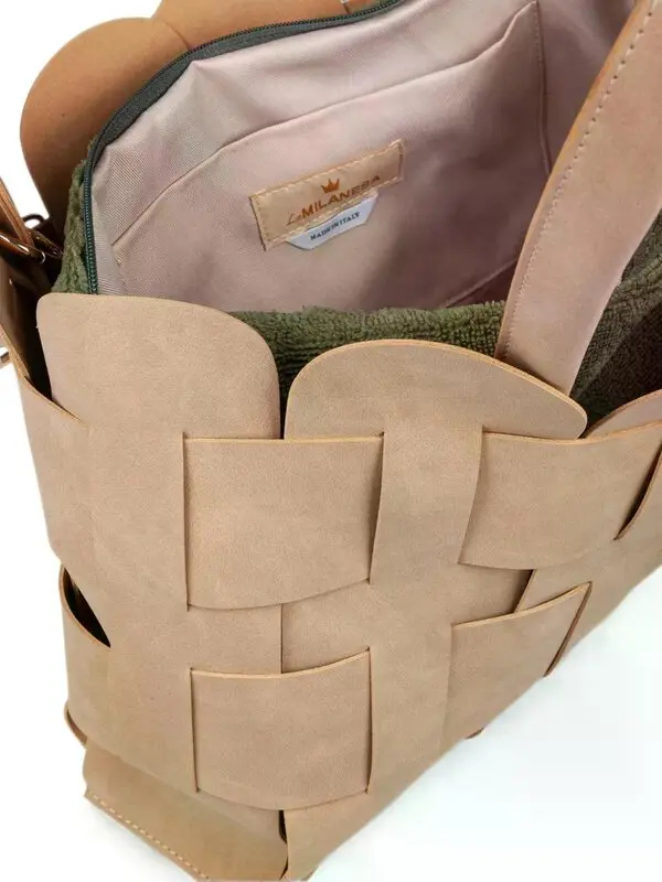 LA MILANESA Large Viola Woven Tote Bag