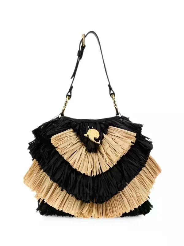 Emilio Pucci Capriccio Raffia Tote Bag - Black