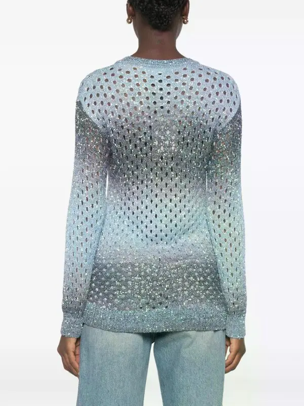 Etro Sequin-embellished Open-knit Cardigan