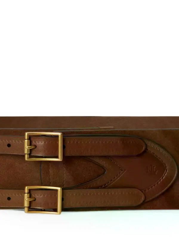Ralph Lauren Suede Double-buckle Belt - Brown