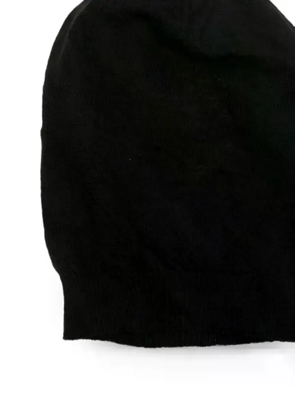 Rick Owens Fine-knit Ribbed-trim Beanie Hat