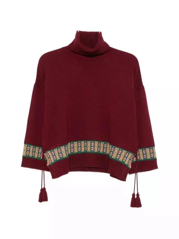 Etro Geometric-pattern Tassel-detail Sweater