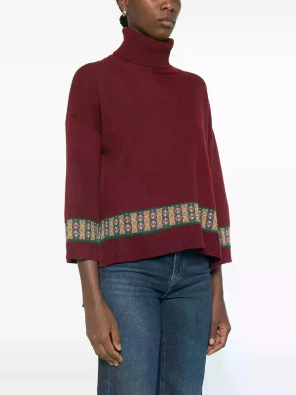 Etro Geometric Pattern Tassel Detail Sweater