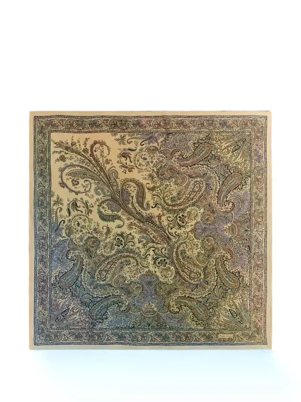Ralph Lauren Paisley-print Crepe De Chine Scarf - Neutrals