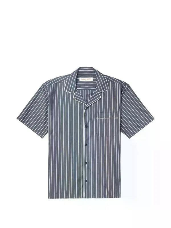 Orlebar Brown Marne Pinstripe Pyjama Shirt - Blue