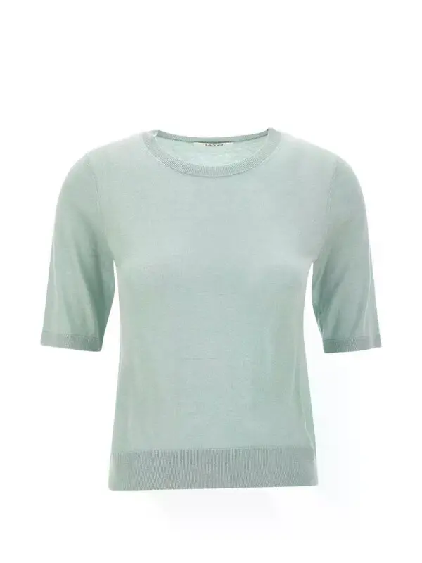 KANGRA Short-sleeve Ribbed-trim Sweater