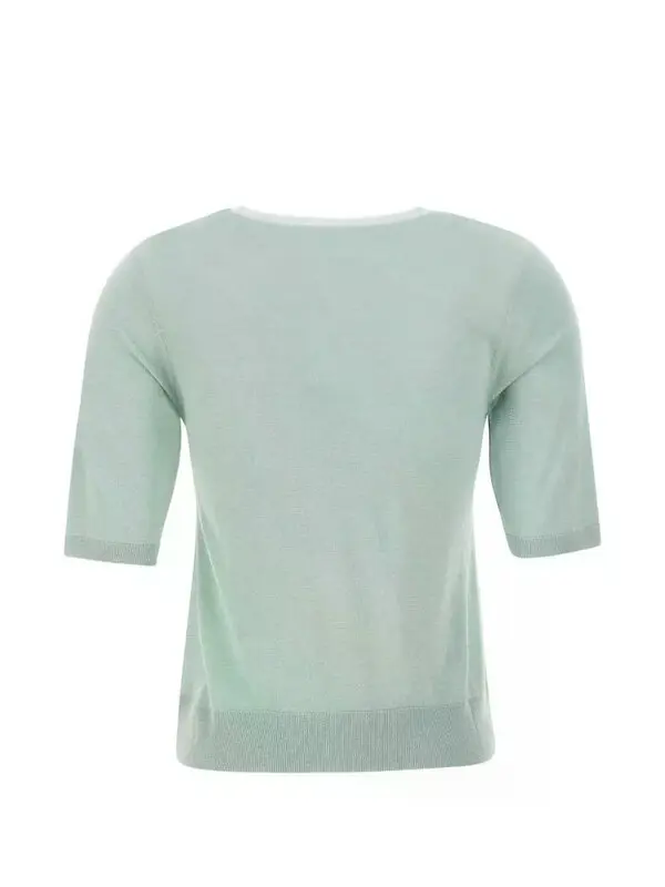 KANGRA Short-sleeve Ribbed-trim Sweater