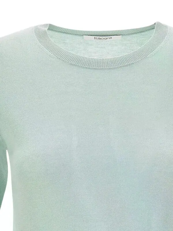 KANGRA Short-sleeve Ribbed-trim Sweater