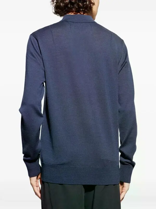 ALLSAINTS Buttoned Logo-embroidery Sweater