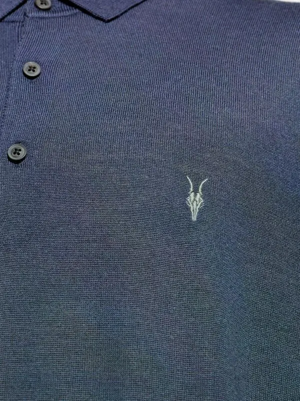 ALLSAINTS Buttoned Logo-embroidery Sweater
