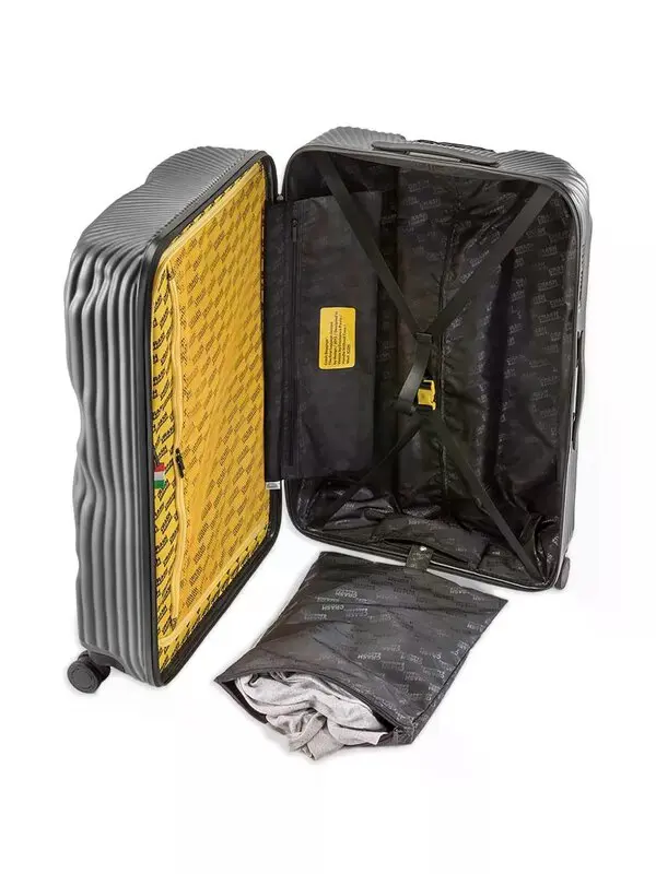 CRASH BAGGAGE Large Stripe Suitcase - Grey