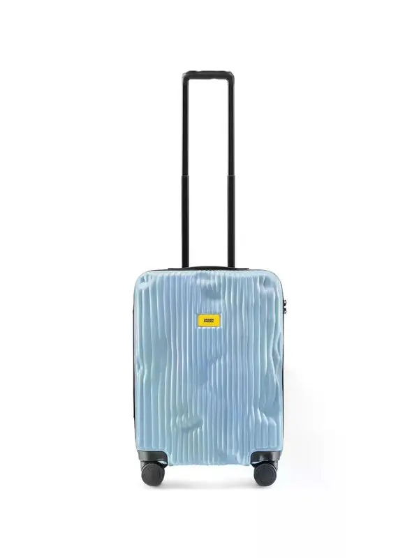 CRASH BAGGAGE Small Stripe Suitcase - Blue