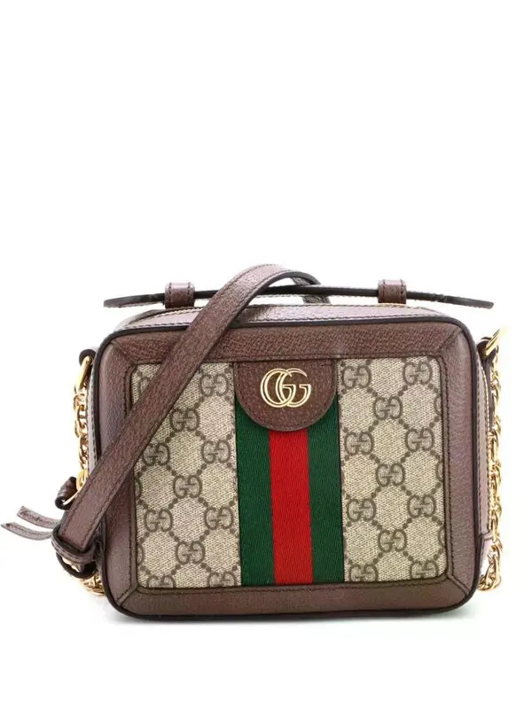 Gucci Ophidia Gg Coated Canvas Mini Shoulder Bag - Brown