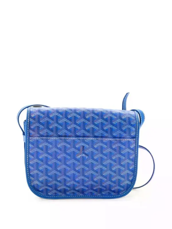 Goyard Belvedere Messenger Bag Coated Canvas With Leather Pm Crossbody Bag - Blue