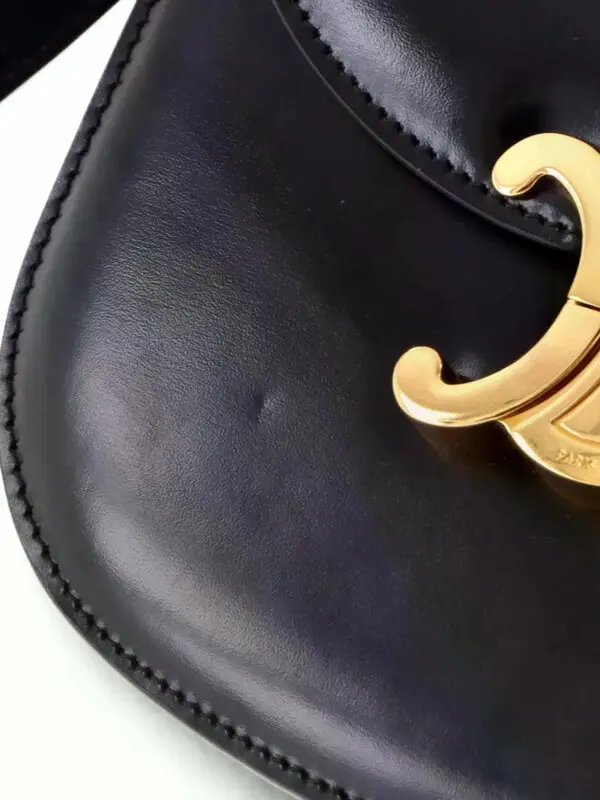 Celine Triomphe Besace Clea Flap Bag Leather Shoulder Bag