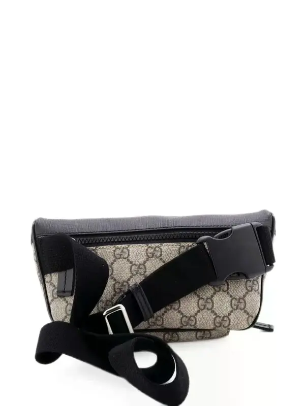 Gucci Eden Waist Bag Gg Coated Canvas Medium Belt Bag - Black