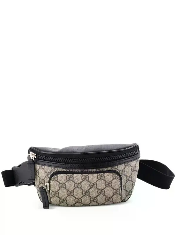 Gucci Gg Coated Canvas Medium Belt Bag - Black