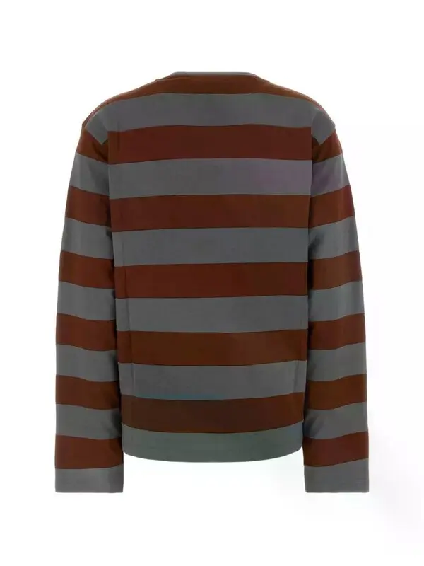 Miu Miu Striped Embroidered T-shirt