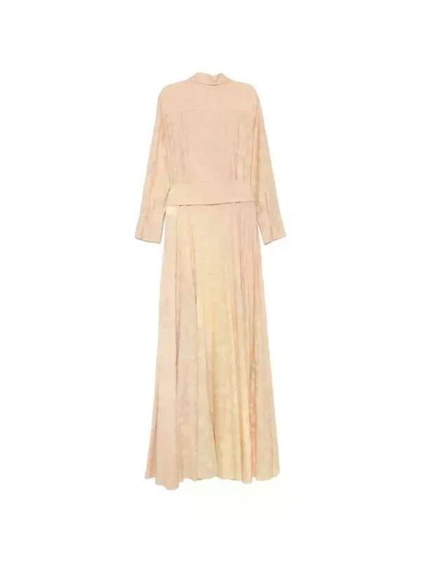 ALESSANDRO LEGORA Belted Floral-jacquard Maxi Dress