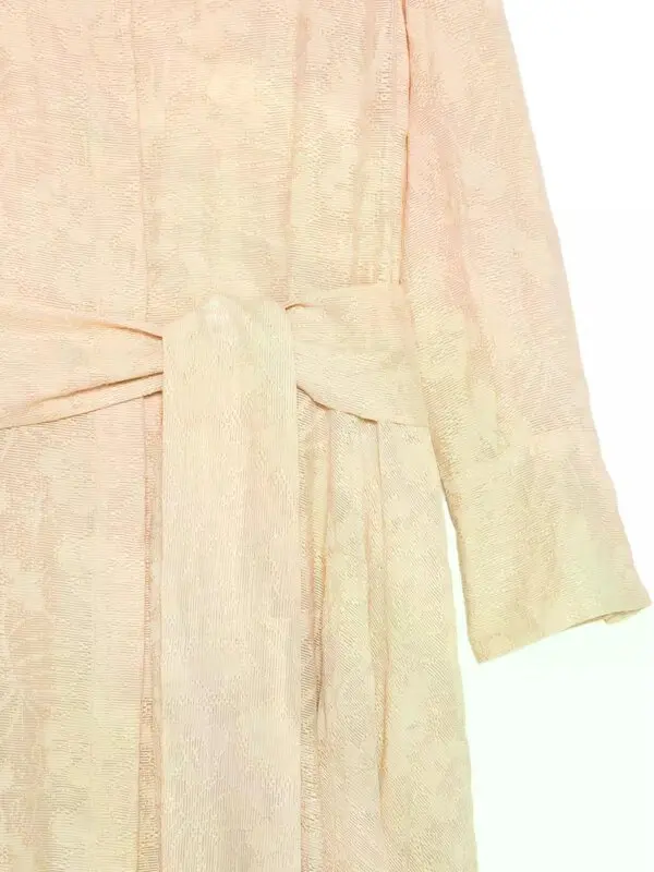 ALESSANDRO LEGORA Belted Floral-jacquard Maxi Dress