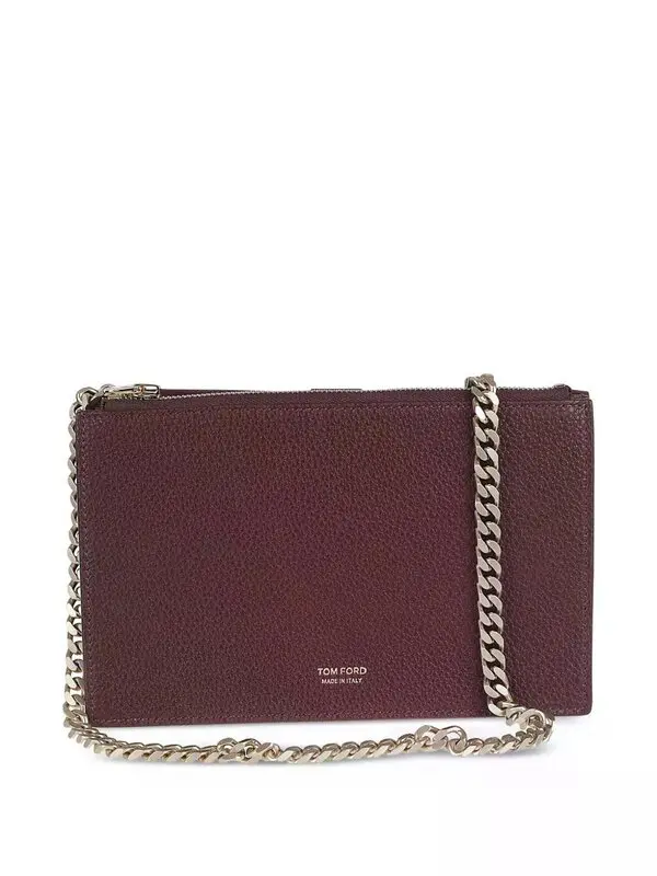 TOM FORD Leather Shoulder Bag - Red