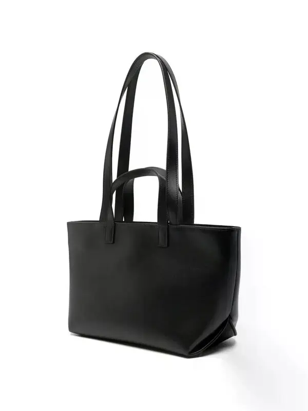 A.p.c. Logo-print Leather Tote Bag - Black