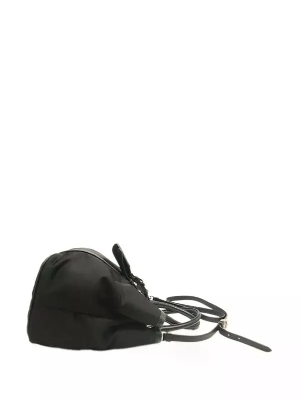 Prada 2010-2026 Soft Calf Trimmed Tessuto Satchel