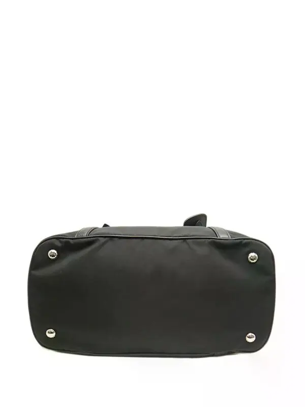 Prada 2010-2026 Soft Calf Trimmed Tessuto Satchel