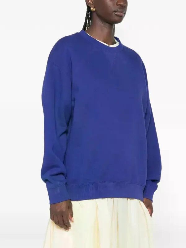 JIL SANDER Logo Print Crewneck Sweatshirt - Blue