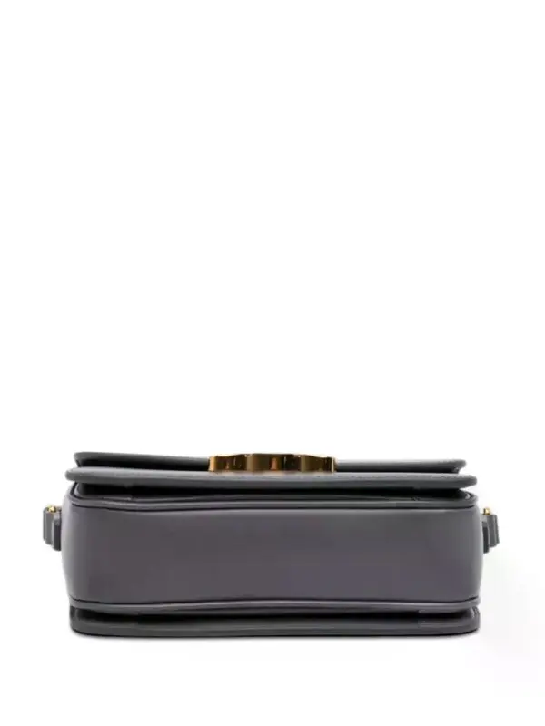 Celine Triomphe Crossbody Bag In Shiny Calfskin - Grey