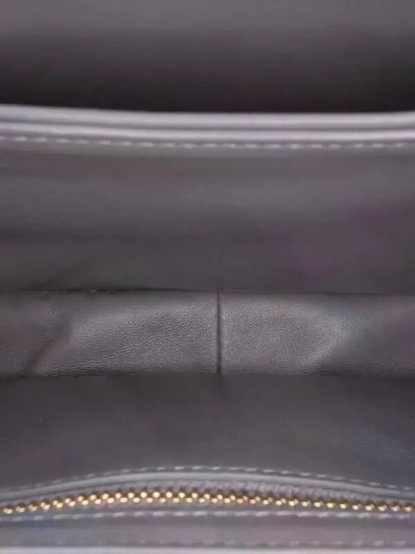 Celine Triomphe Crossbody Bag In Shiny Calfskin - Grey