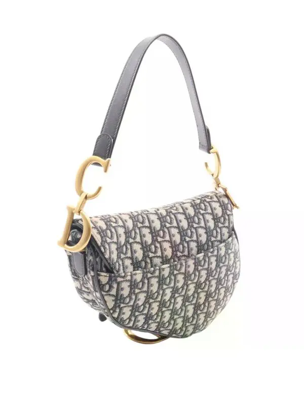 Dior Oblique Canvas Saddle Bag Satchel