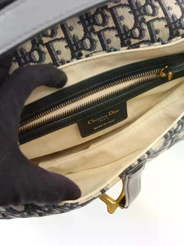 Dior Oblique Canvas Saddle Bag Satchel
