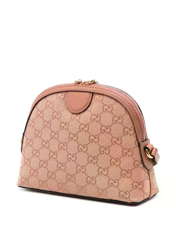 Gucci Ophidia Small Gg Canvas Dome Crossbody Bag - Pink