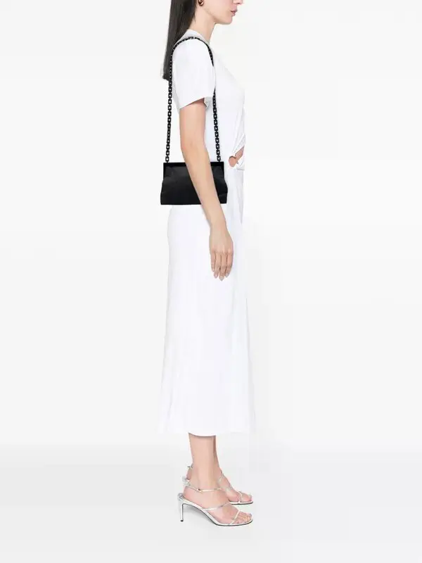 Prada 2000-2013 Tessuto Kisslock Frame Chain Crossbody Bag