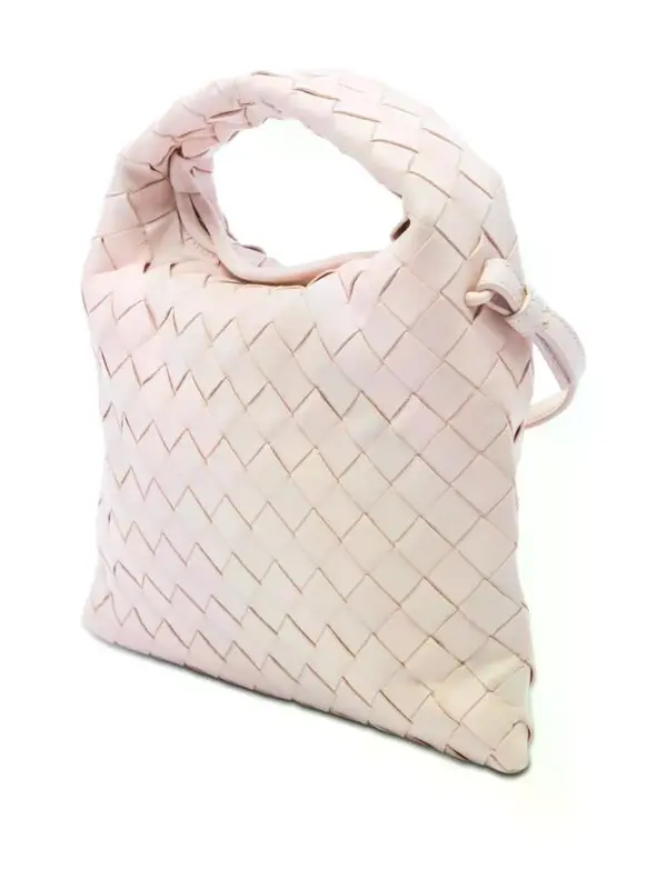 Bottega Veneta Mini Calfskin Intrecciato Hop Satchel - Pink