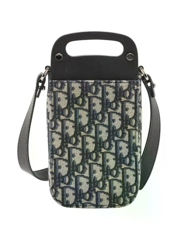 Dior 2000-2026 Oblique Canvas Saddle Vertical Pouch Satchel