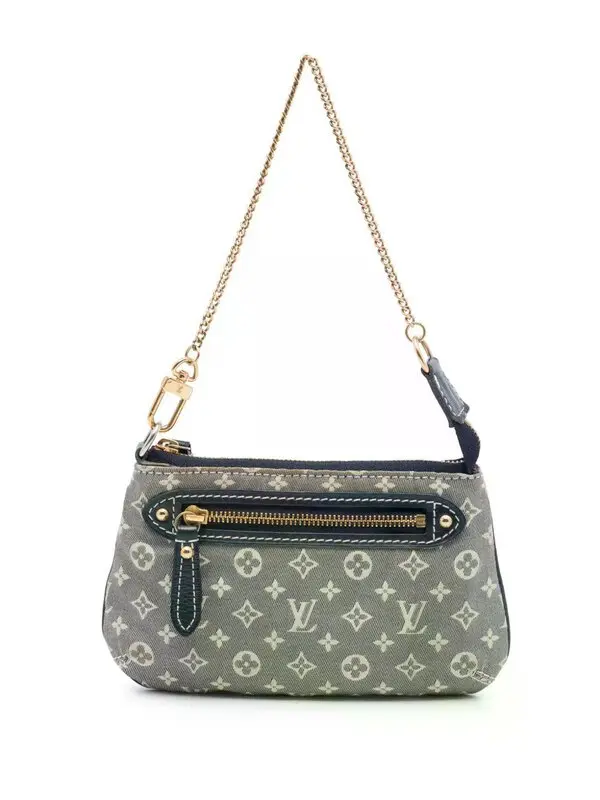 LOUIS VUITTON 2011 Monogram Mini Lin Pochette Shoulder Bag - Grey
