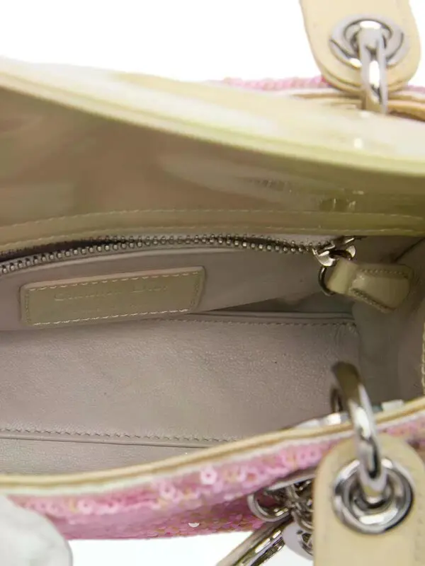 Dior 2013 Mini Patent Sequined Lady Satchel