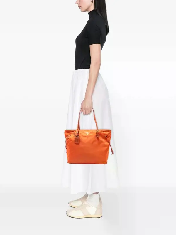 Prada 2010-2026 Saffiano Trimmed Tessuto Tote Bag