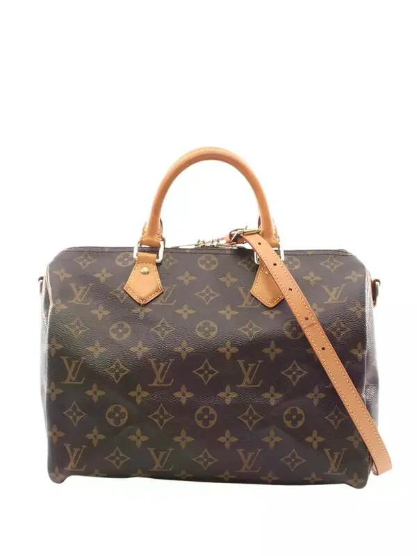 LOUIS VUITTON 2016 Monogram Speedy Bandouliere 30 Boston Bag - Brown