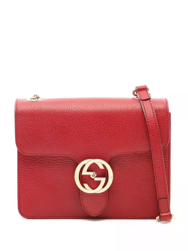 Gucci Calfskin Interlocking G Crossbody Bag