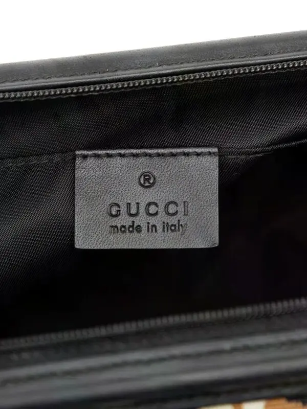 Gucci 2000-2015 Leopard Print Canvas Pouch