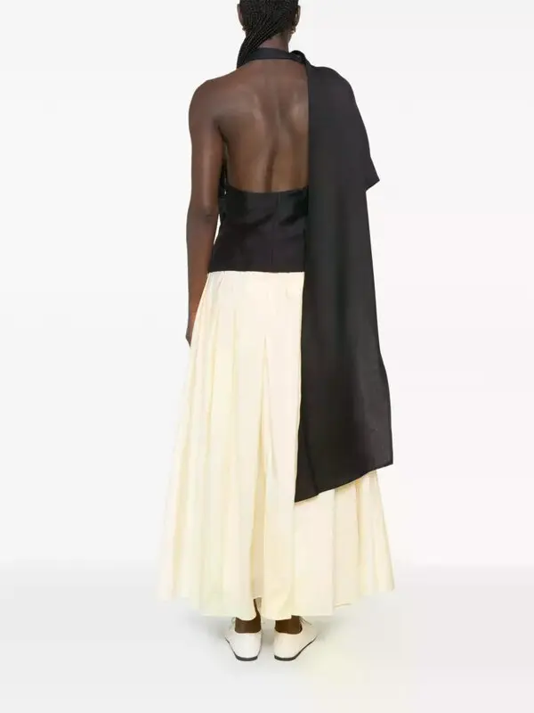 RÓHE One-shoulder Scarf Detail Top - Blue