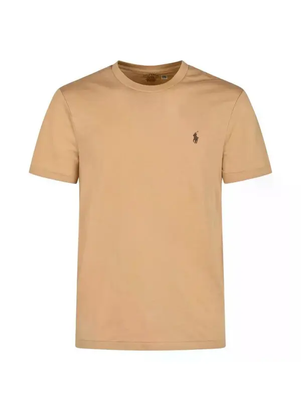 Polo Ralph Lauren Embroidered-logo Short-sleeve T-shirt - Neutrals