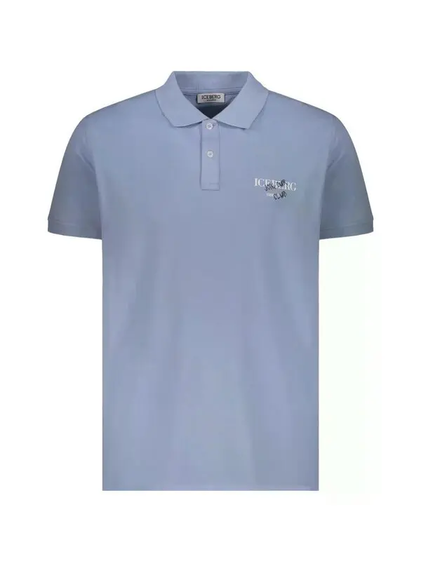 Iceberg Logo-print Polo Shirt - Blue