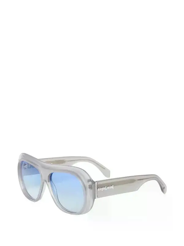 Palm Angels Elfin Pilot-frame Sunglasses - Grey