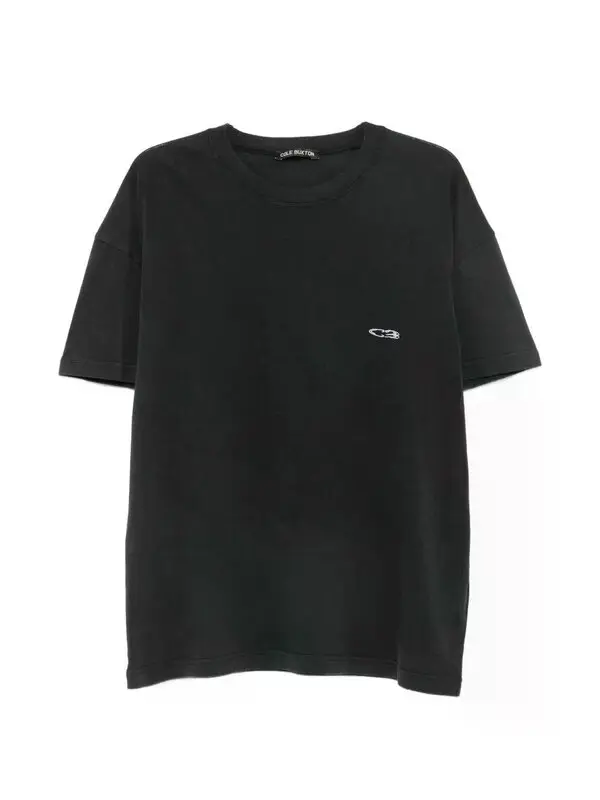 COLE BUXTON Logo-embroidered T-shirt - Black