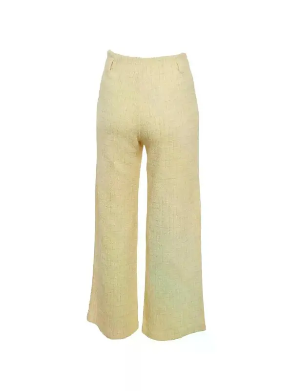 Maje Tweed Metallic Threading Wide Leg Trousers