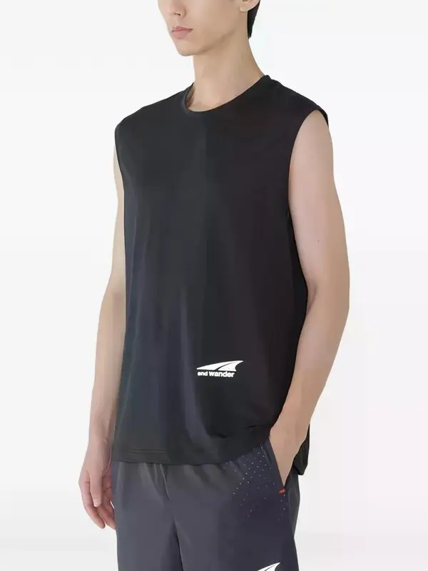 AND WANDER Logo Print Sleeveless T-shirt